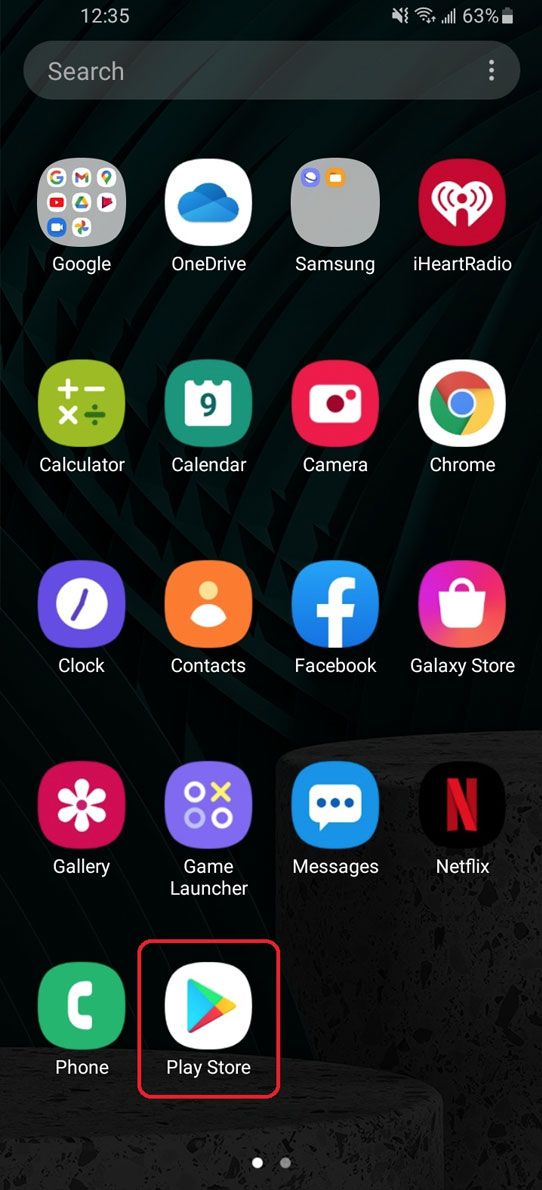 2 . Нажмите на поле поиска