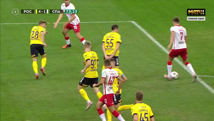 Смотреть "Футбол. Чемпионат России 2022/2023. Ростов - Спартак. 2 тайм" онлайн от 11/09/2022 ...