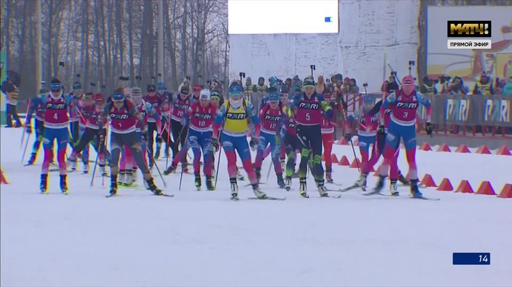Смотреть "Биатлон. Кубок Содружества 2022/2023. Этап 3 в Рязани, Россия. Женщины. Суперспринт ...