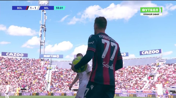 Смотреть "Футбол. Чемпионат Италии 2022/2023. Болонья - Милан. 2 тайм" онлайн от 15/04/2023 - eTVnet